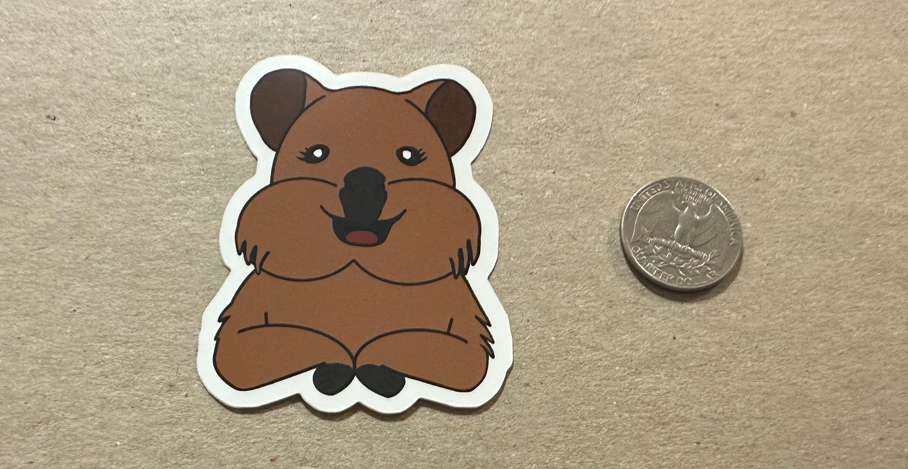 Quokka Sticker - Cute Vinyl Sticker of a Smiling Quokka - Etsy
