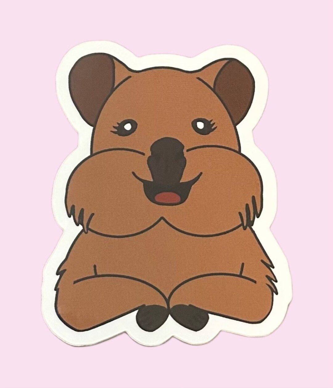 Quokka Sticker - Cute Vinyl Sticker of a Smiling Quokka - Etsy