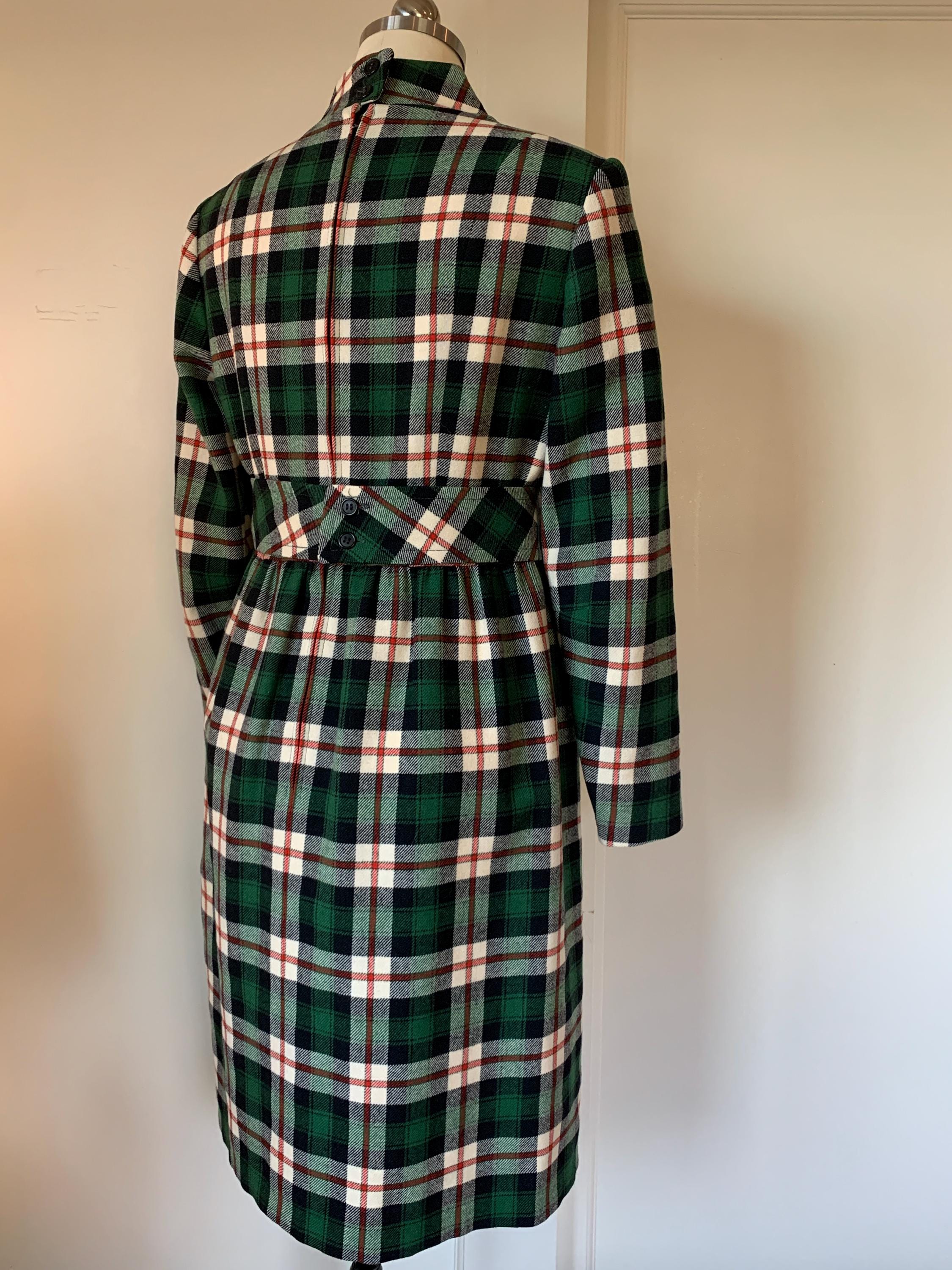 Vintage 60's Young Pendleton Green Plaid Dress With Matching Belt - Etsy