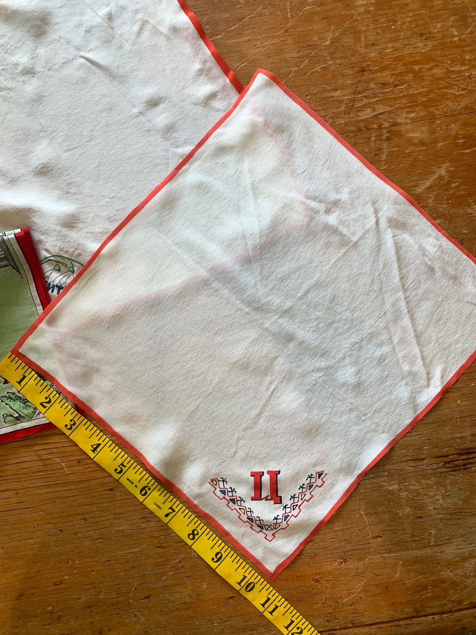 Set of Three Small Slavic and German Novelty Handkerchiefs - Etsy