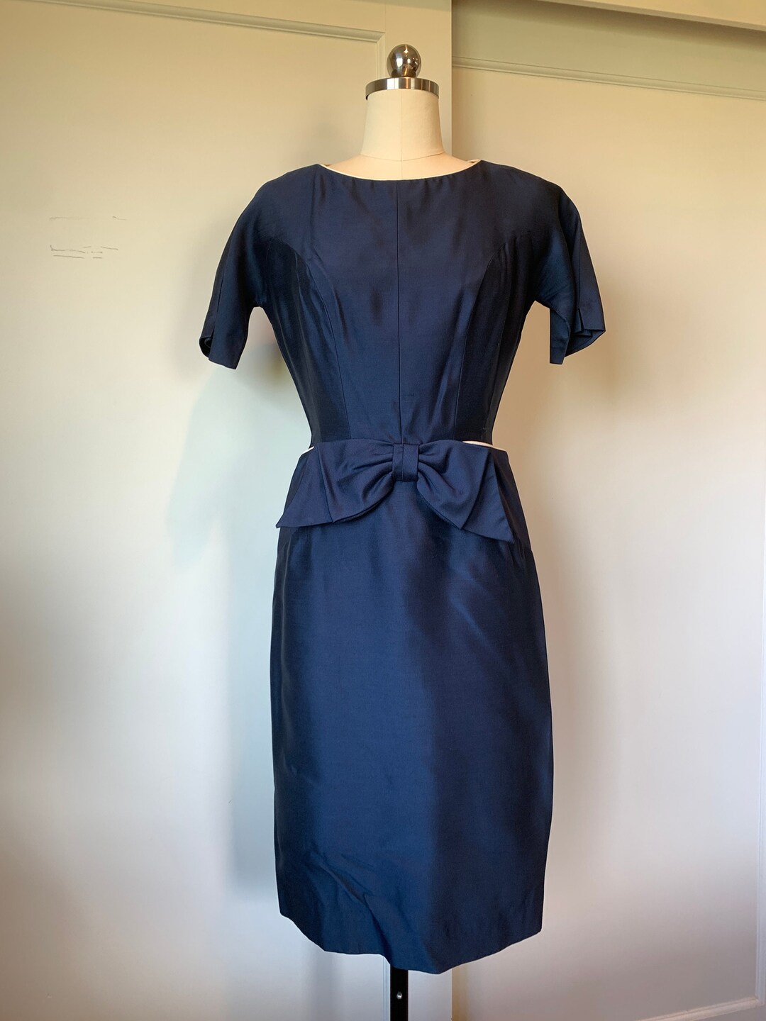 Vintage 60's Janice Jr by Rolfe Navy Classy Dress With Big Bow and ...