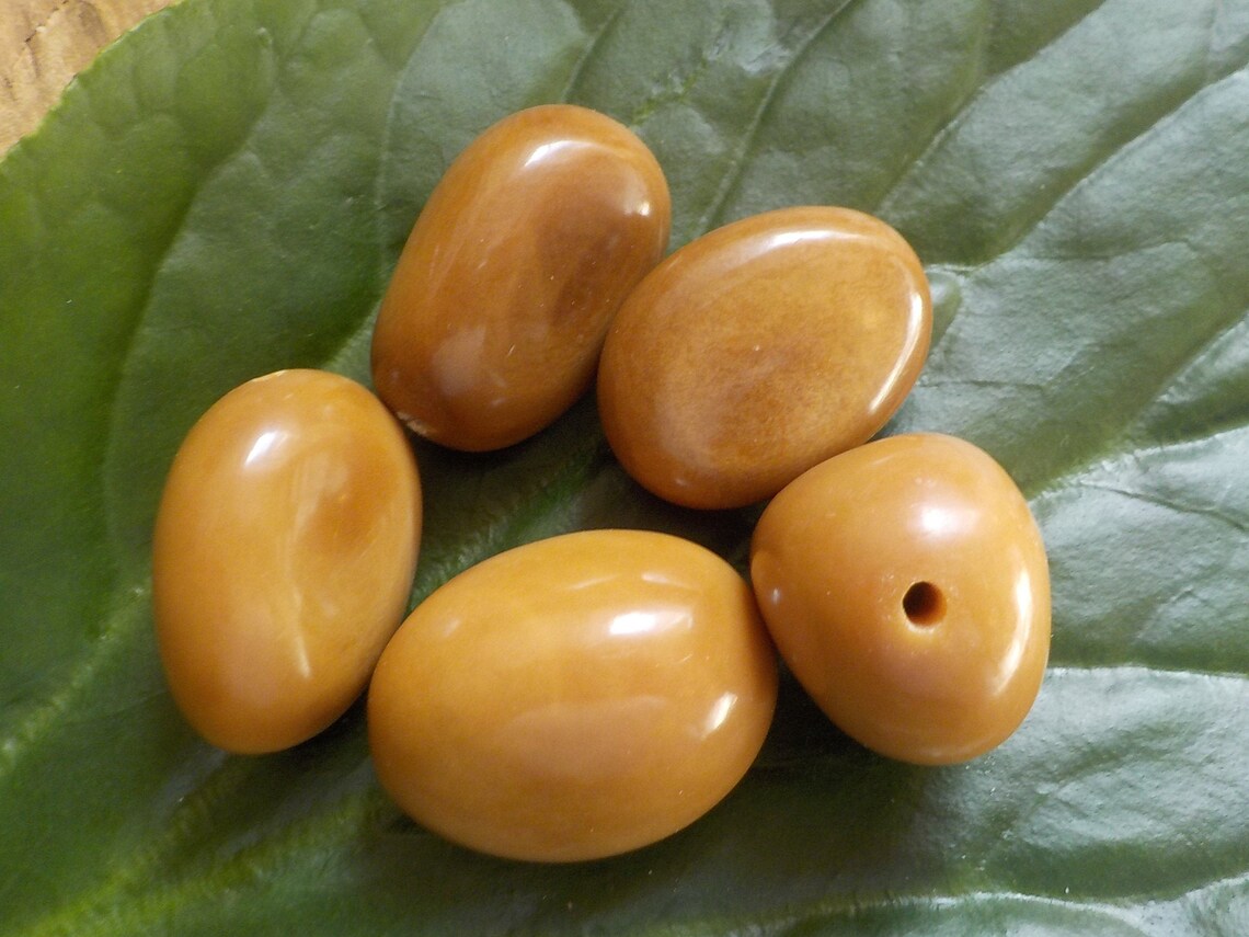 5 cuentas de Tagua de Colombia, aprox. 3 cm, hechas a mano - Etsy España