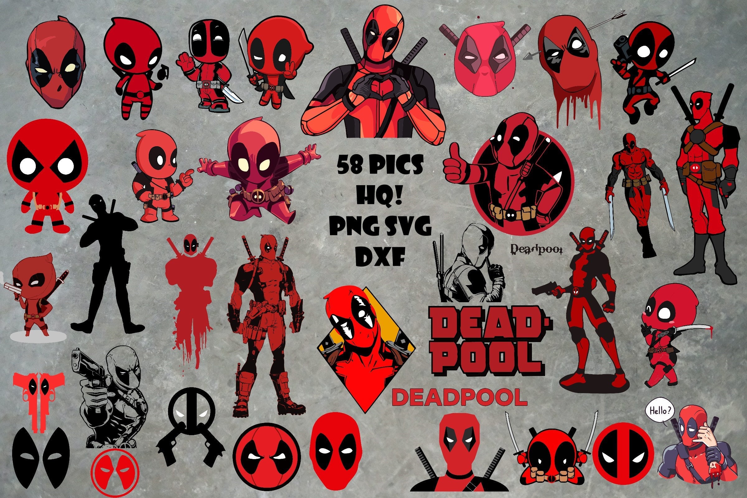 Deadpool svgDeadpool svg filesDeadpool svg png | Etsy