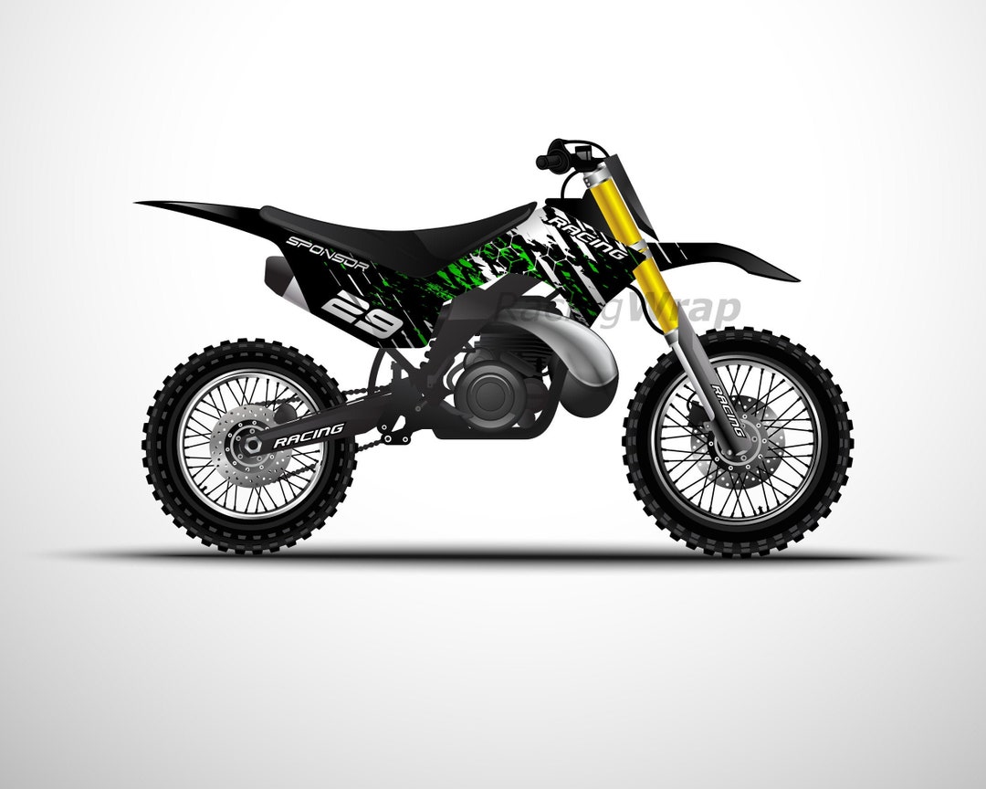 Customizable Motocross Dirt Bike Mockup: Create Your Own Graphic Design ...
