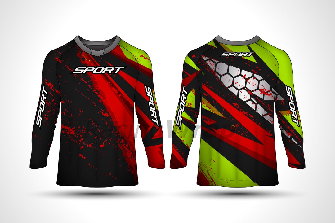 Speedy Style: Long Sleeve Racing Jersey Design for Motorcycle & Cycling ...