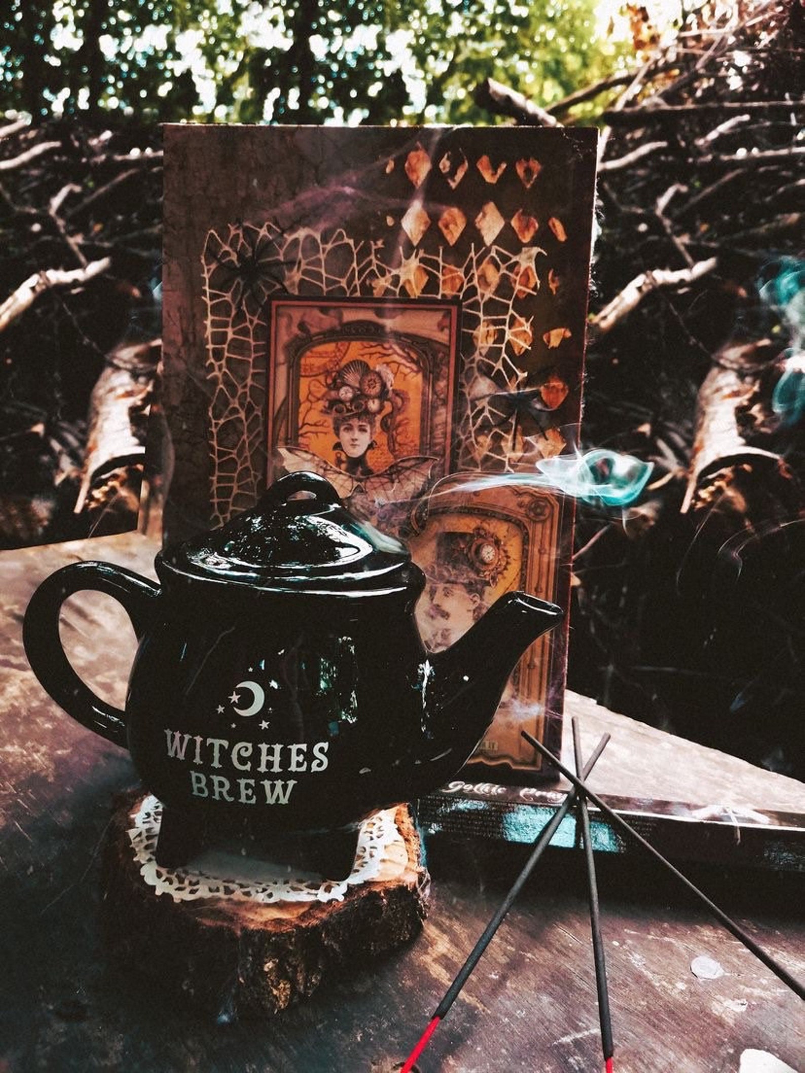 Black Witches Brew Cauldron Tea Pot Witches Tea Pot Spell | Etsy UK