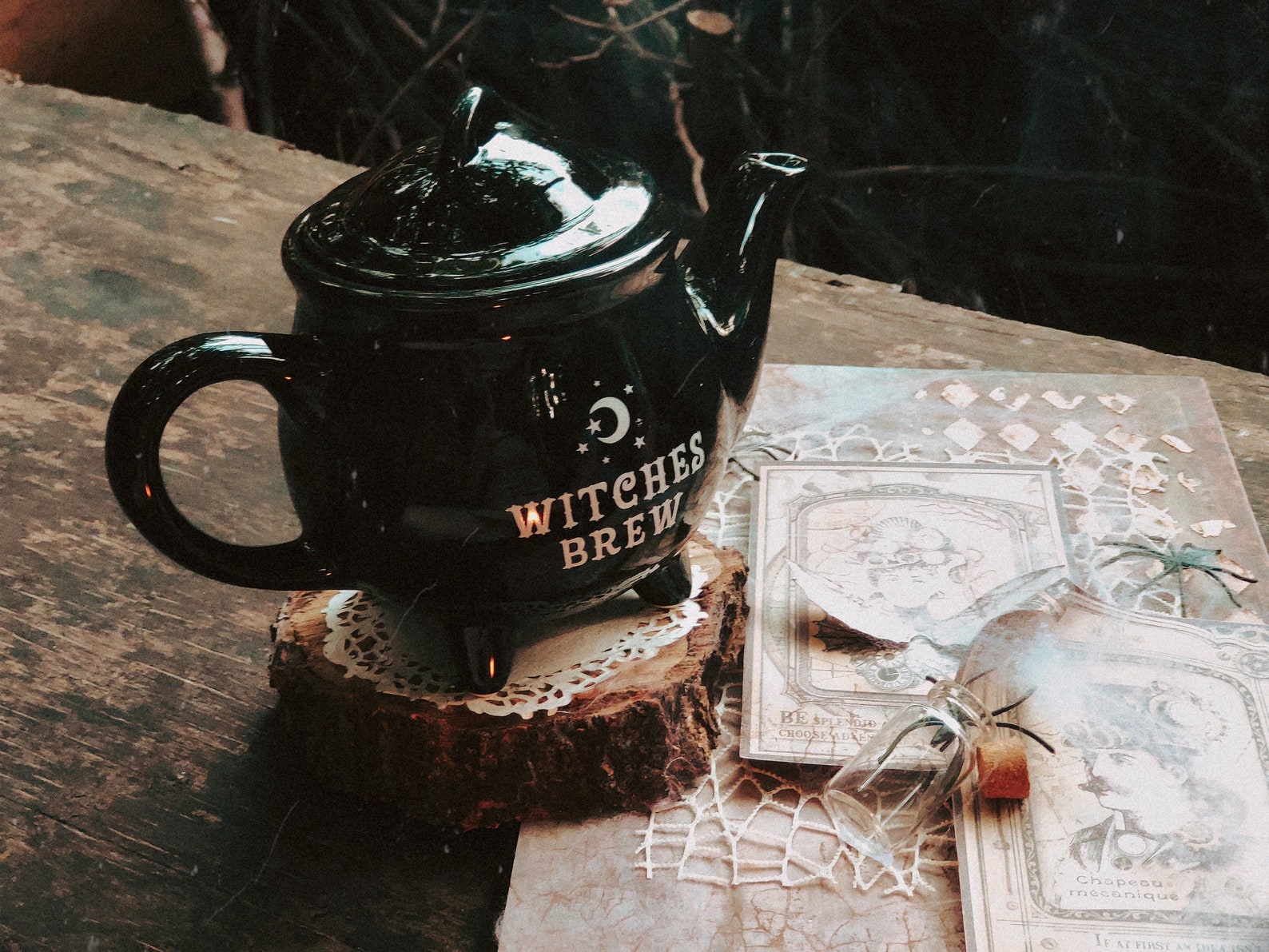 Black Witches Brew Cauldron Tea Pot Witches Tea Pot Spell | Etsy UK