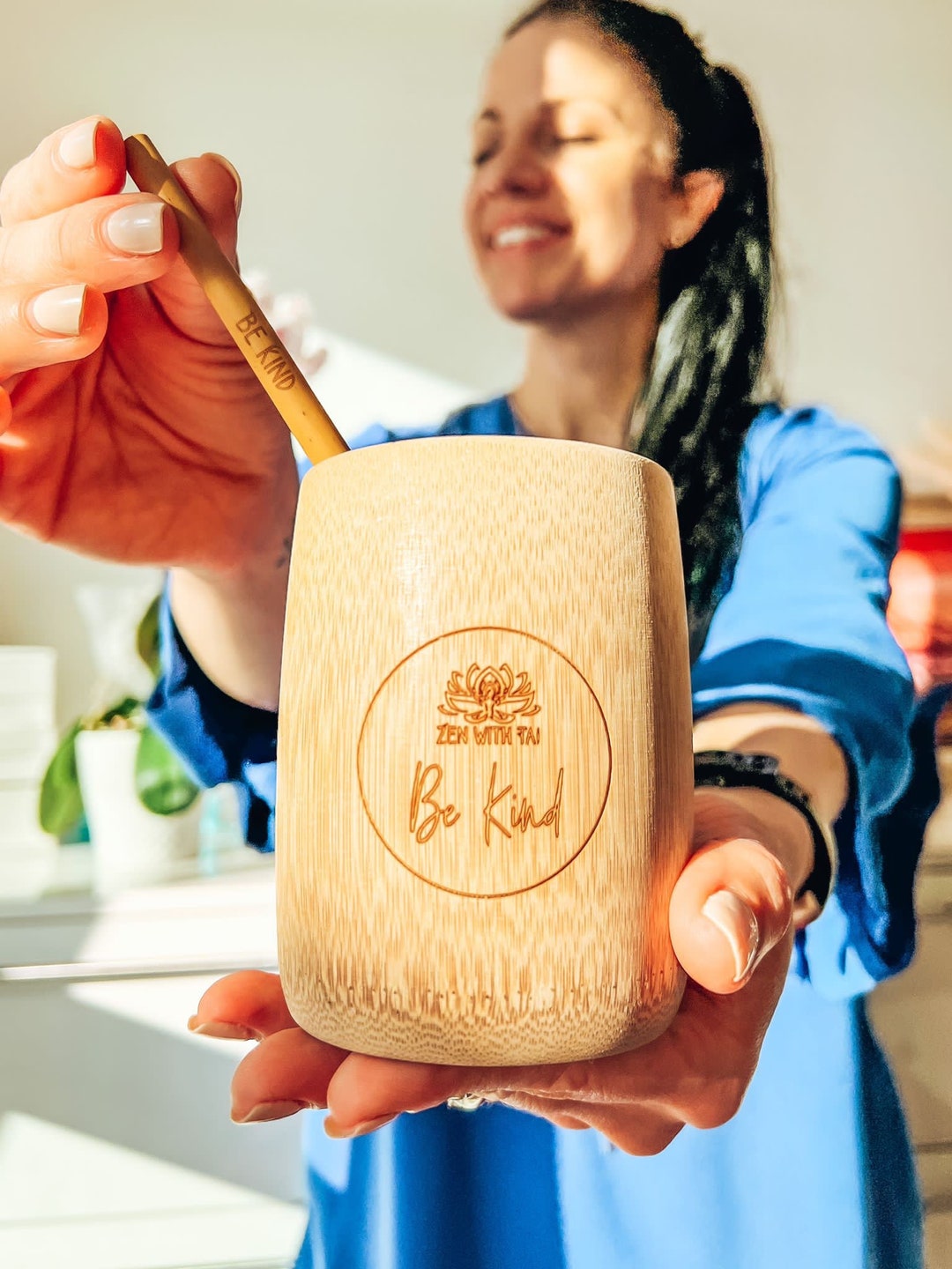 Bamboo Cup Nature Cups Zero Plastic Cups Natural Bamboo Cups Smoothie ...