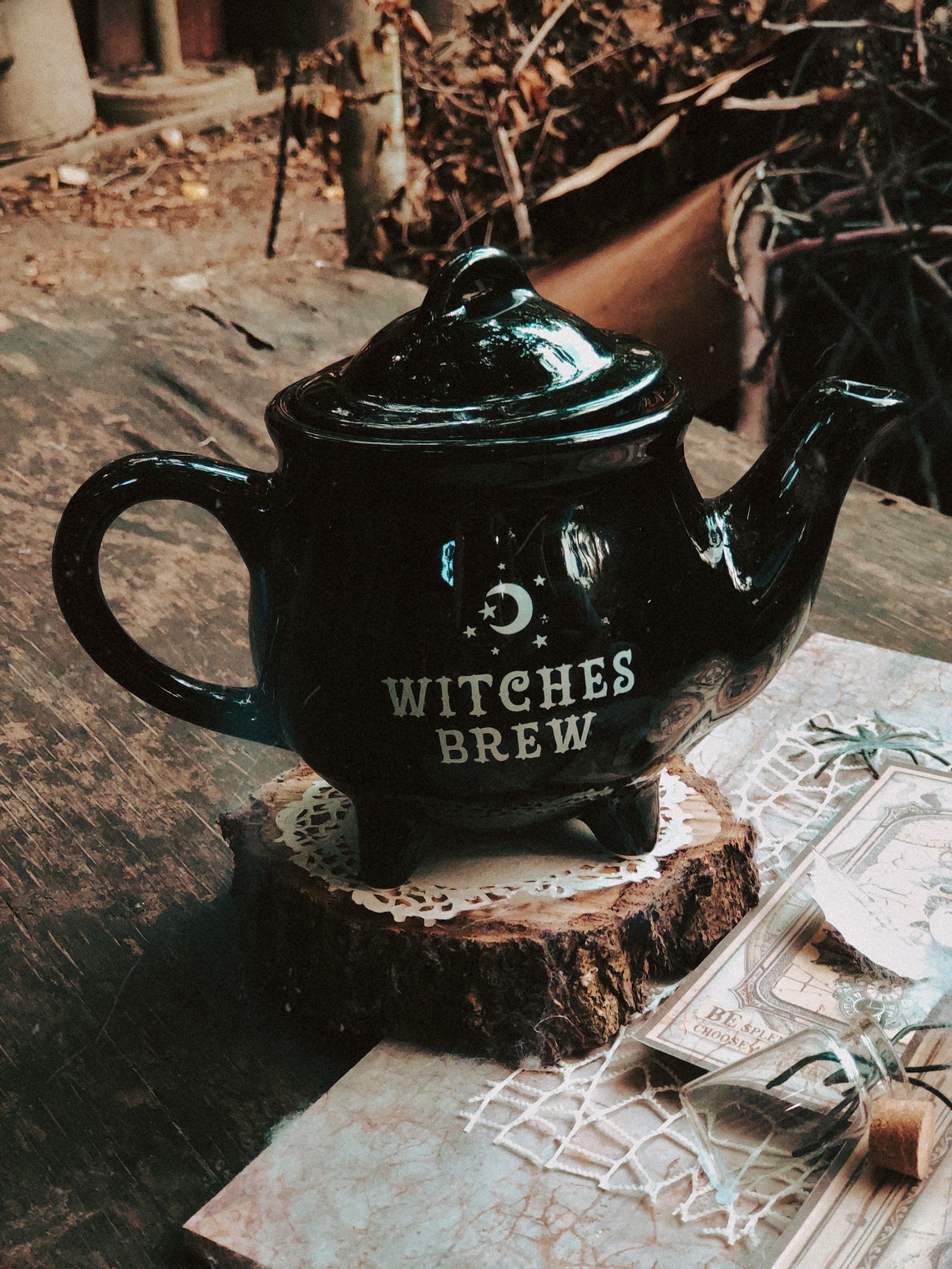 Black Witches Brew Cauldron Tea Pot Witches Tea Pot Spell - Etsy UK