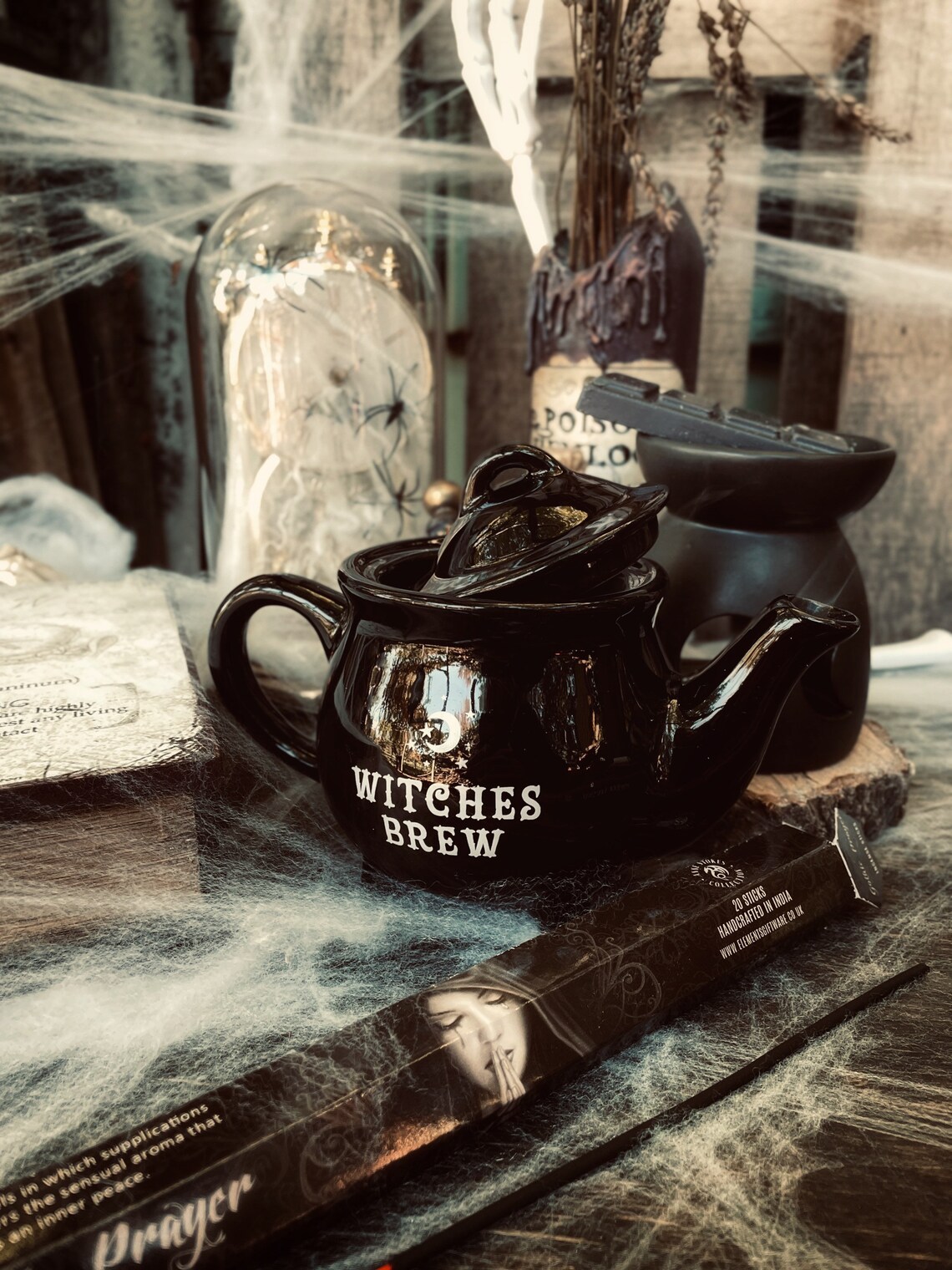 Black Witches Brew Cauldron Tea Pot Witches Tea Pot Spell - Etsy UK