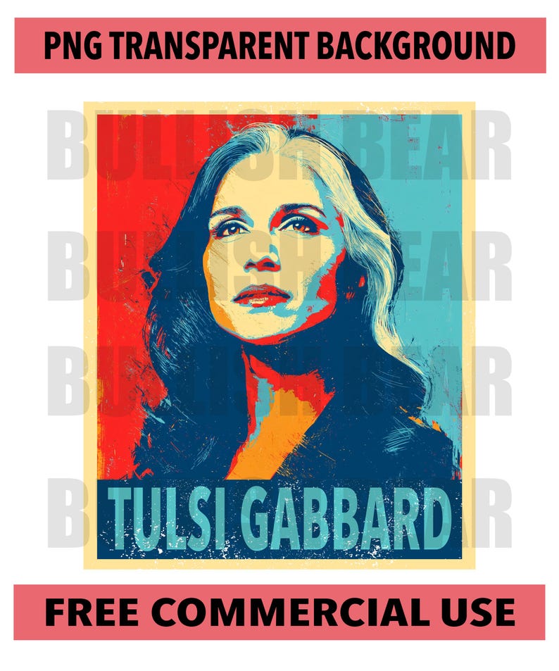 Patriotic Tulsi Gabbard PNG, Tulsi Gabbard Digital Download, Tulsi ...