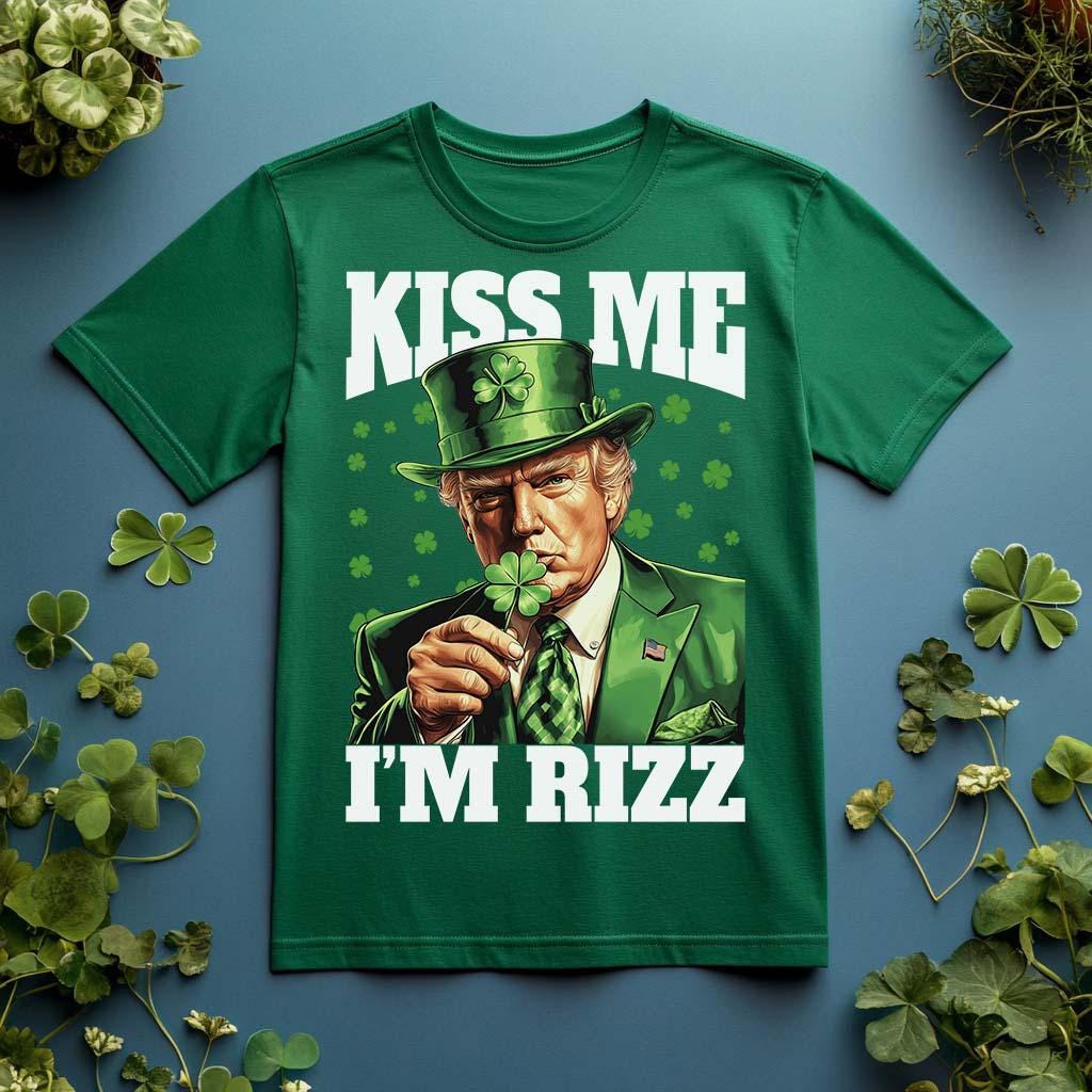 Kiss Me I'm Rizz, Gen Z Trump St Patrick's Day PNG, Gen Z Slang Rizz ...