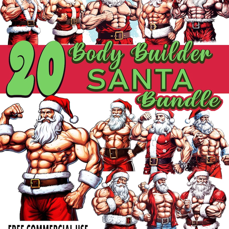 Muscle Santa - Etsy