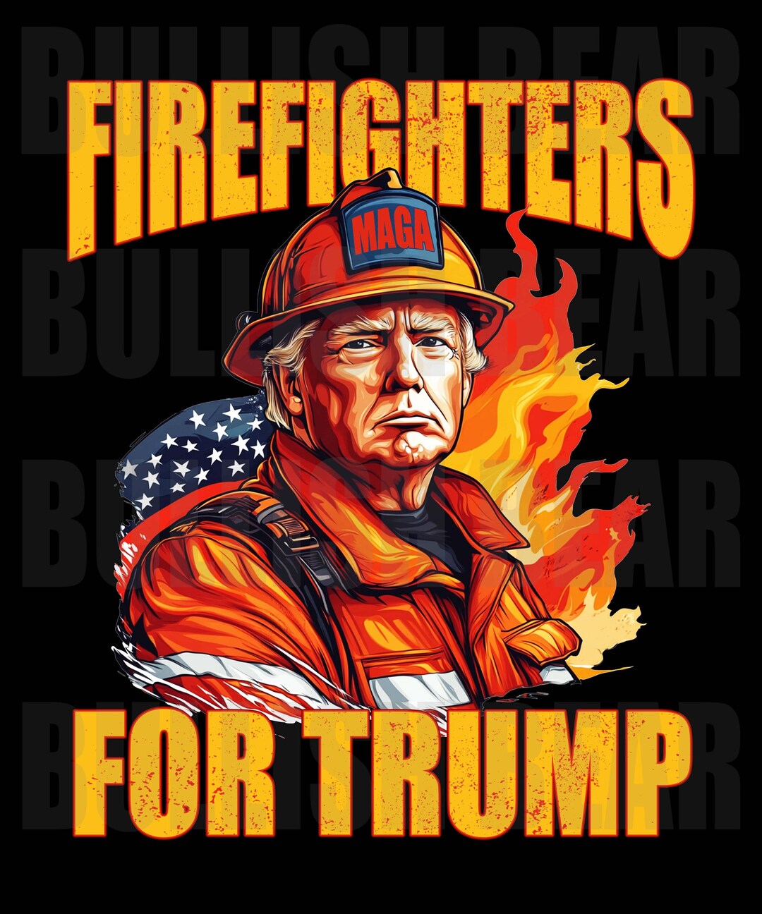 Firefighters for Trump PNG, Firefighter Trump Digital Download ...
