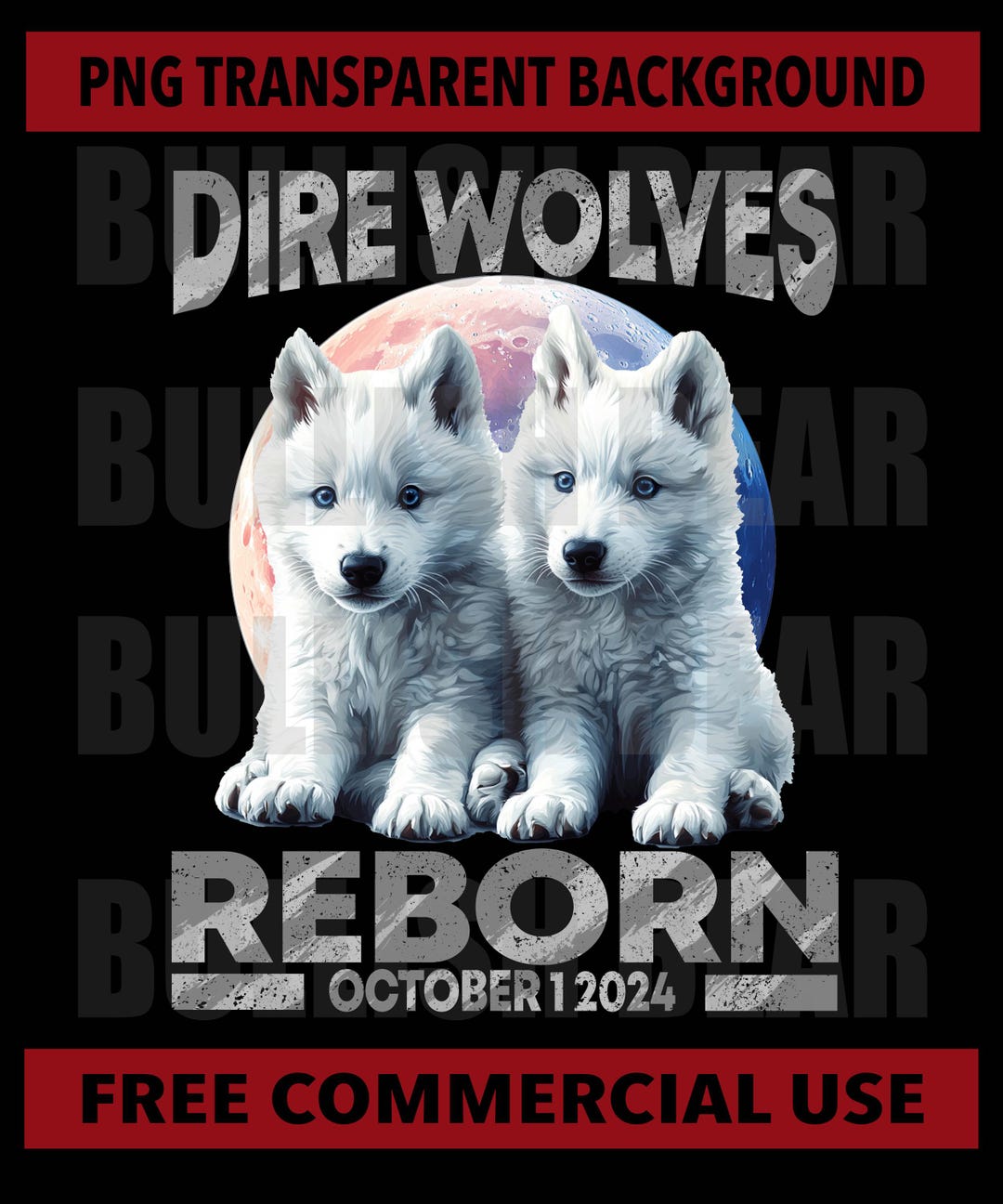 Dire Wolves Reborn 2024 PNG, Dire Wolves Romulus and Remus Digital ...