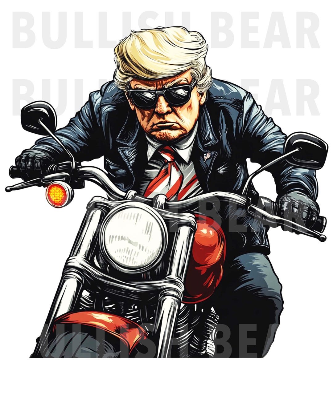 Biker Trump 2024 PNG Digital Dowload Transparent Background, Trump ...