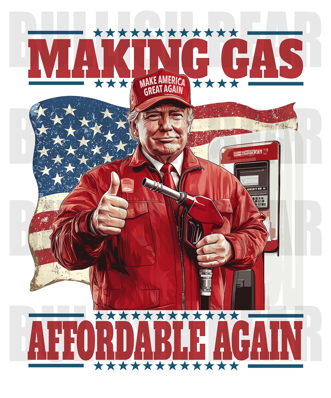 Patriotic Trump Making Gas Affordable Again, President Donald Trump PNG ...