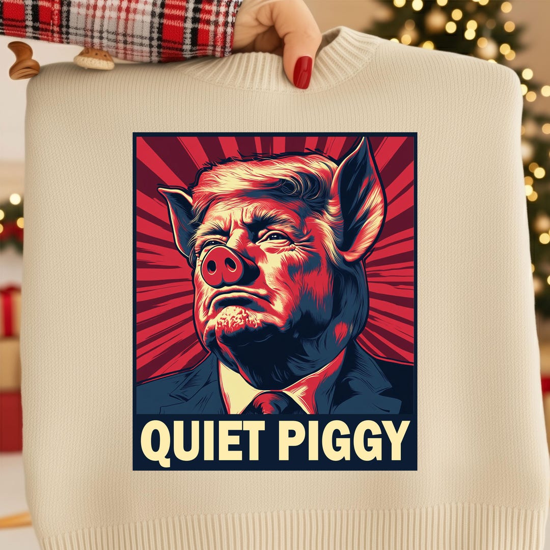 Quiet Piggy PNG, Funny Trump Viral Interview Saying Quiet Quiet Piggy ...