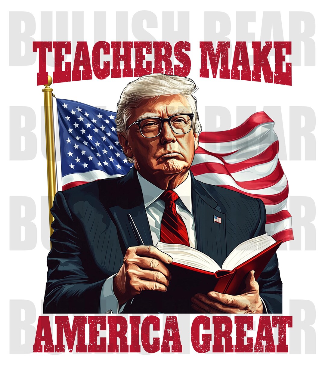 Trump Teacher PNG, Teachers Make America Great PNG Digital Download ...