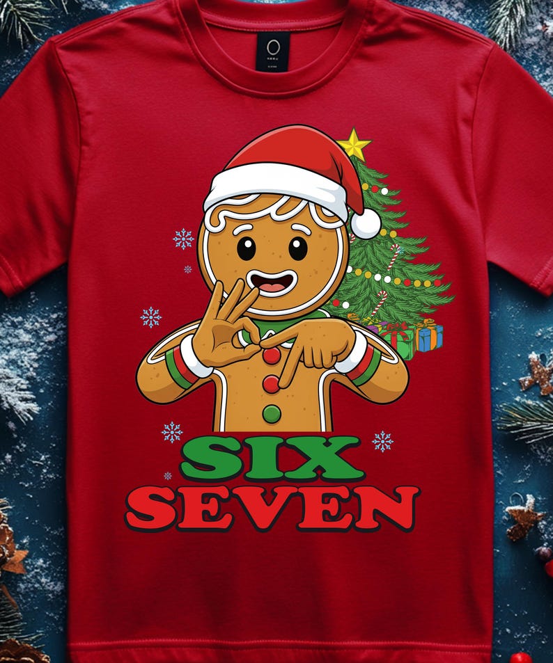 67 Meme Christmas PNG, Gingerbread Man 67 Meme Hand Sign Digital ...