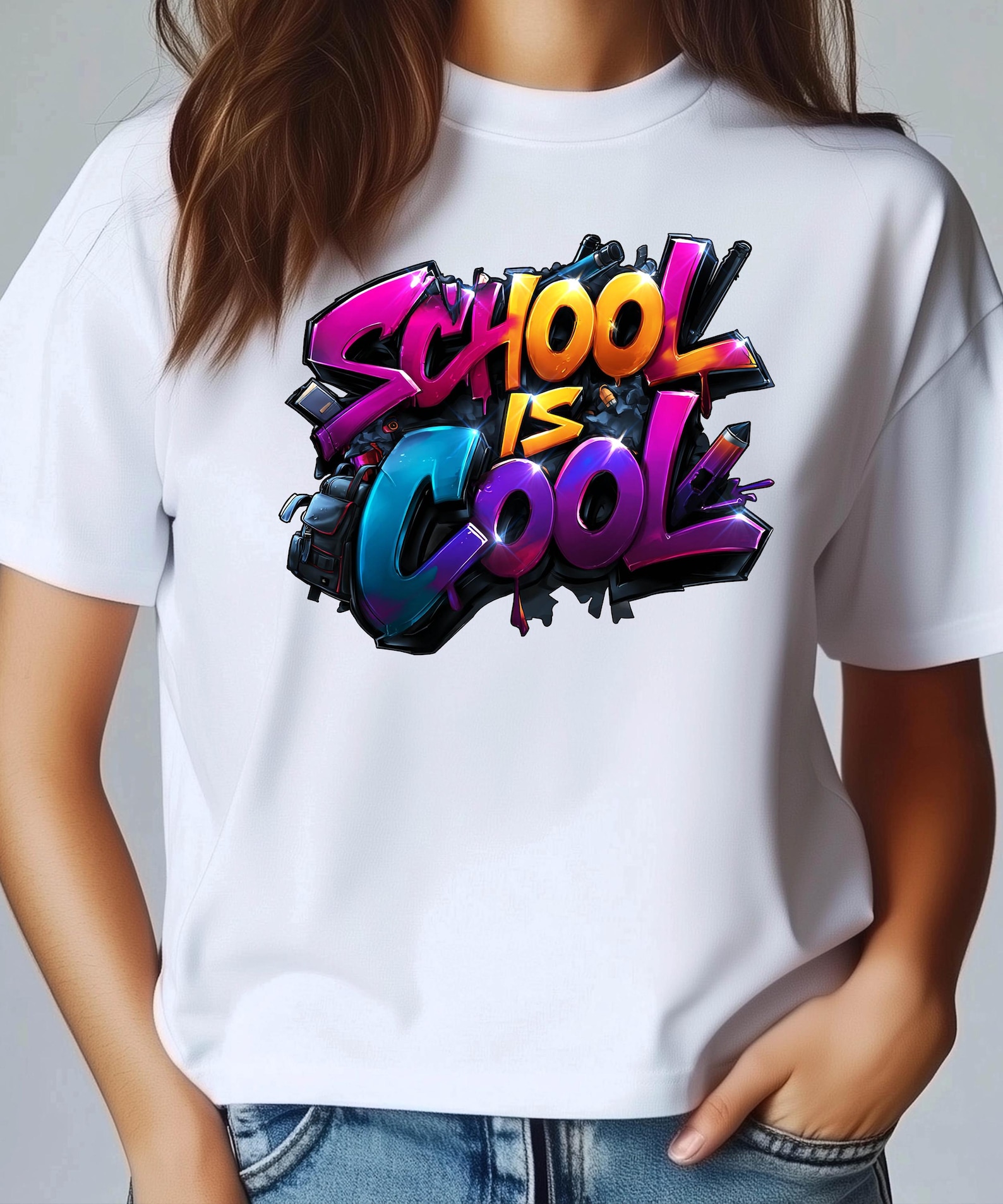 School is Cool PNG, Colorful Back to School Clip Art, Inspiring Quotes ...