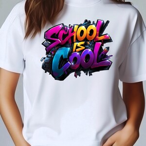 School is Cool PNG, Colorful Back to School Clip Art, Inspiring Quotes ...