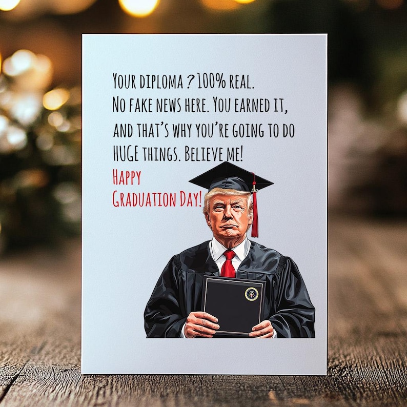 Cool Trump Graduation PNG, Trump Humor Graduation Quotes PNG Digital ...