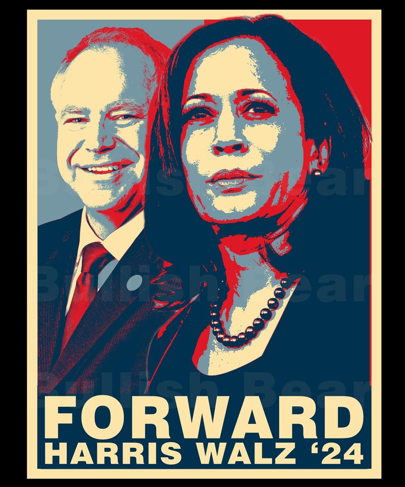 Forward Kamala Harris Tim Walz Digital Download, PNG Transparent ...