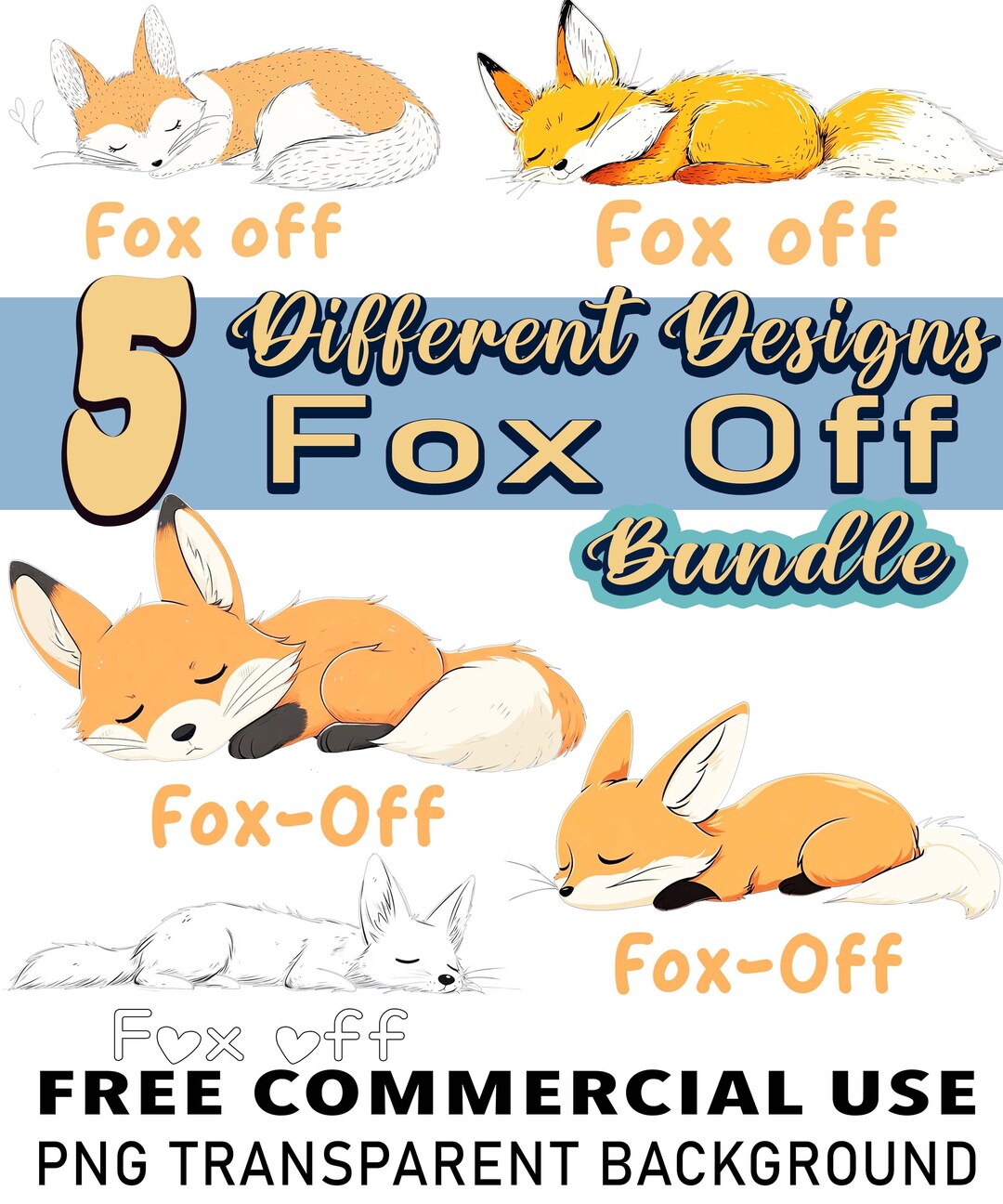 Funny Fox off PNG Bundle, Fox Digital Download Funny Fox Animal Pun ...