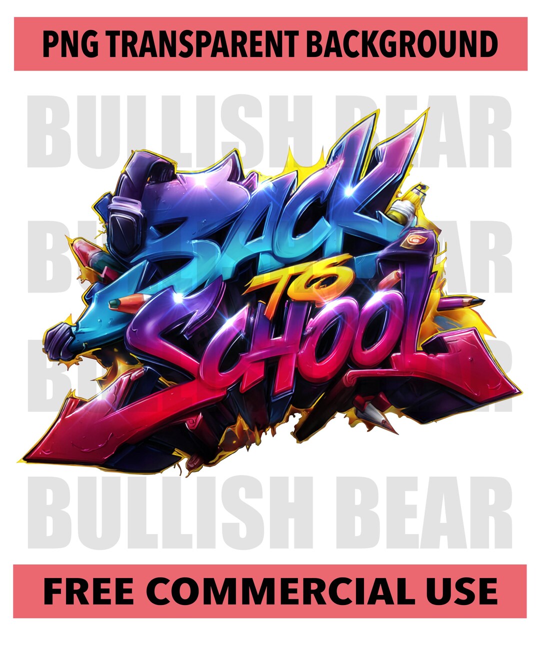 Back to School PNG, Back to School Graffiti Design, Sublimation PNG for ...