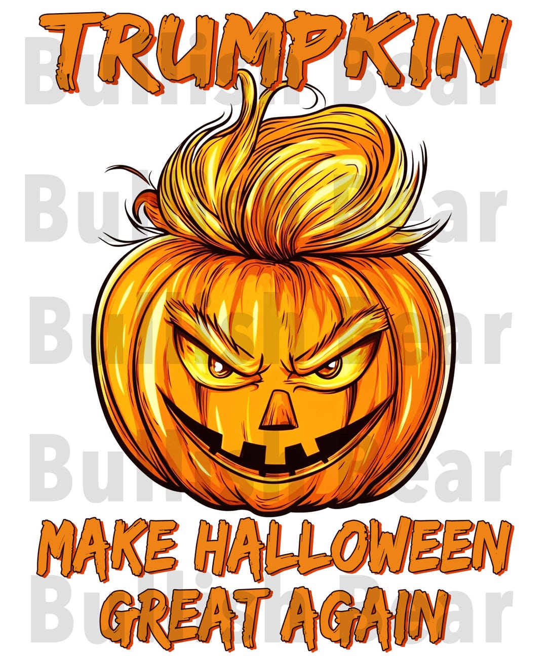 Funny Trumpkin PNG Halloween Political Parody of Donald Trump Digital ...
