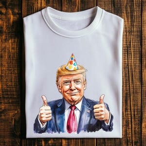 President Trump Birthday Bundle PNG, Cute and Simple Trump With Party ...