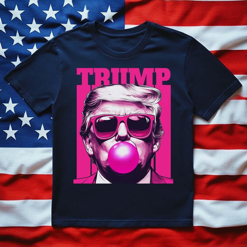 Cool Donald Trump Blowing Bubble PNG, Bubblegum Trump Digital Download ...