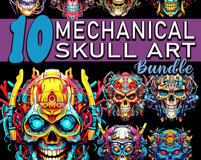 AI Art | Vibrant Vision | Skull PNG | Instant Download | Mystical Skull ...