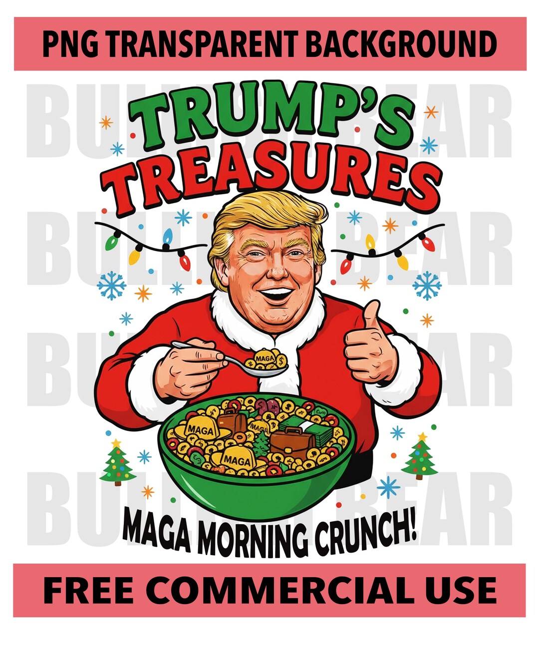 Funny Trump Christmas Cereal PNG, Cereal Christmas PNG, Christmas Trump ...