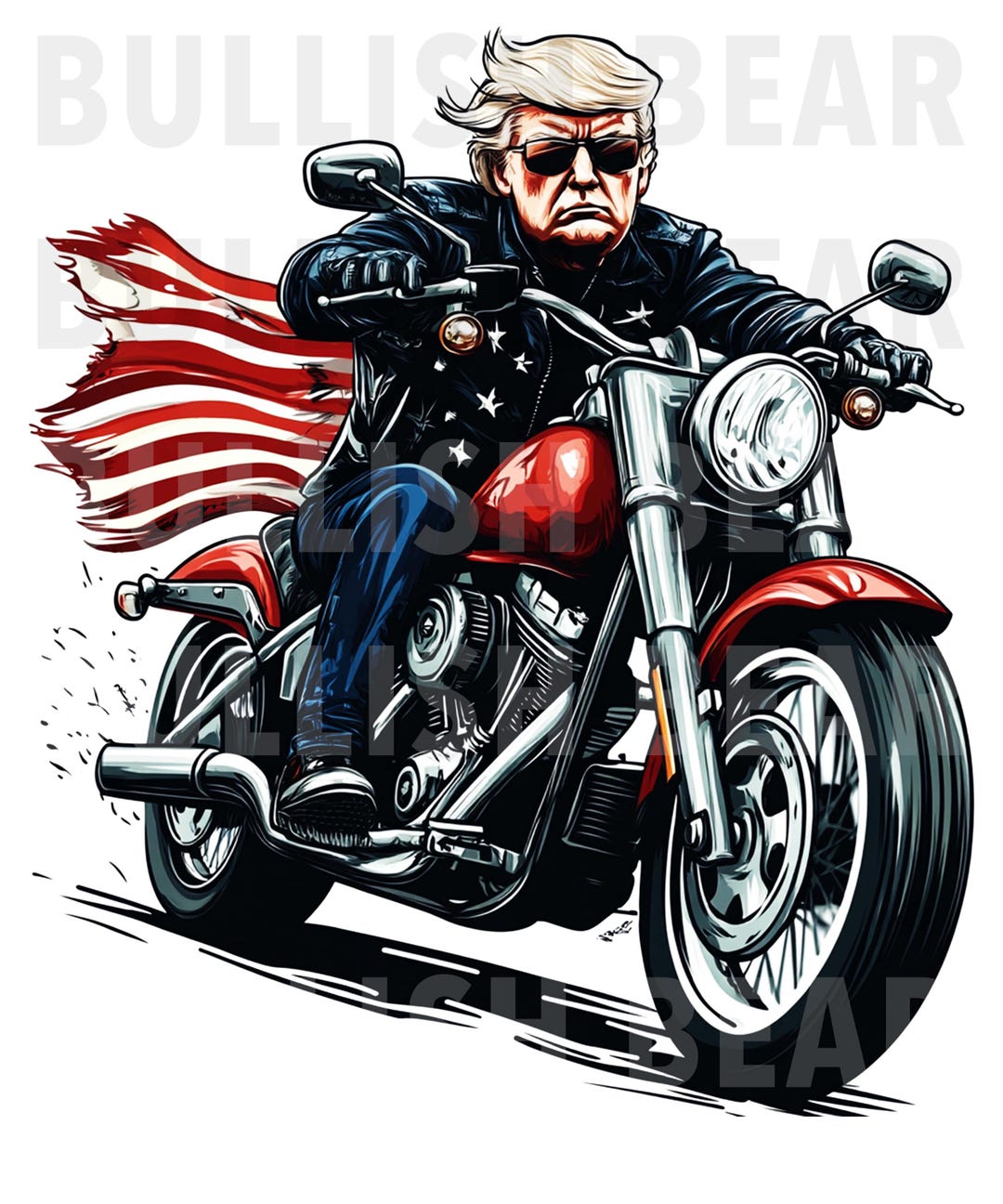 Donald Trump in a Motorcycle PNG, Bikers for Trump, Donald Trump ...