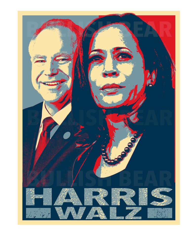 Kamala Harris Tim Walz Digital Download, PNG Transparent Background ...