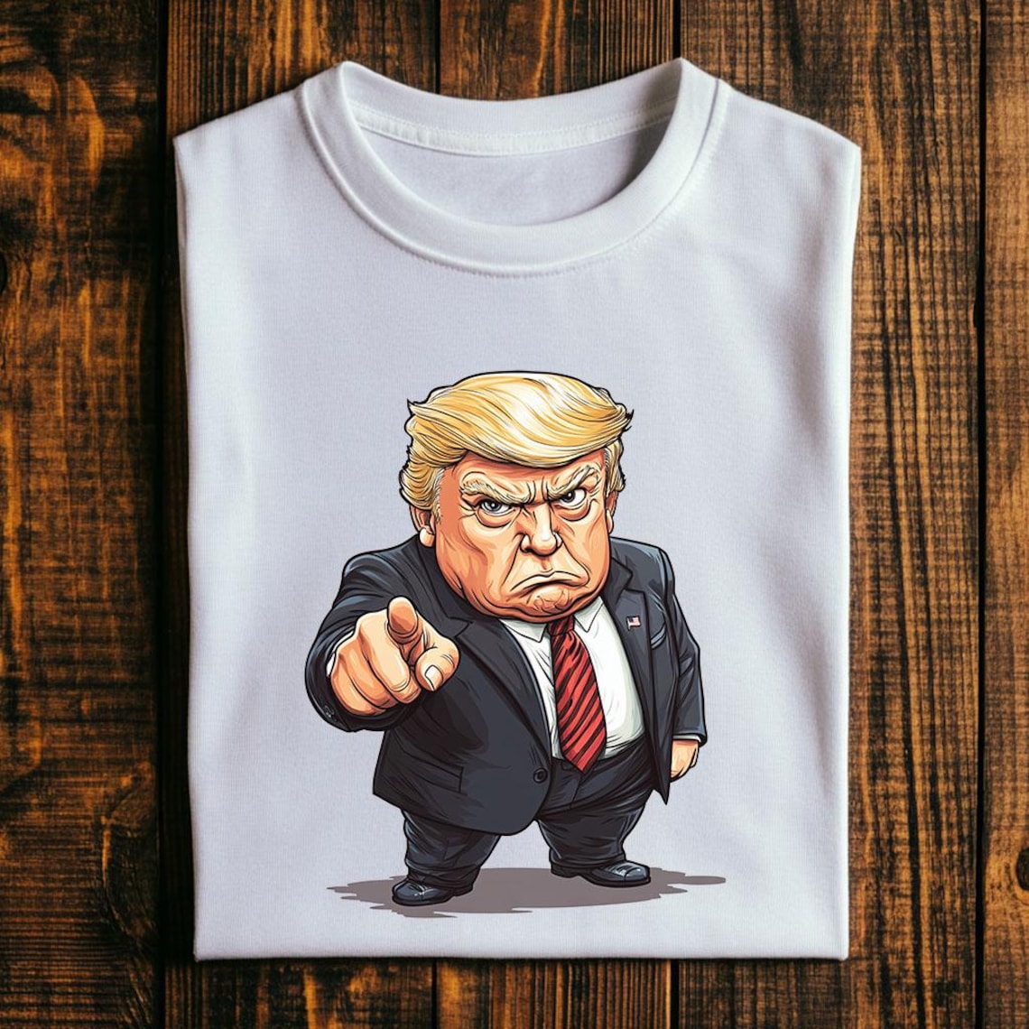 Angry Trump Cartoon PNG Digital Download, Trump Pointing Finger Clipart ...