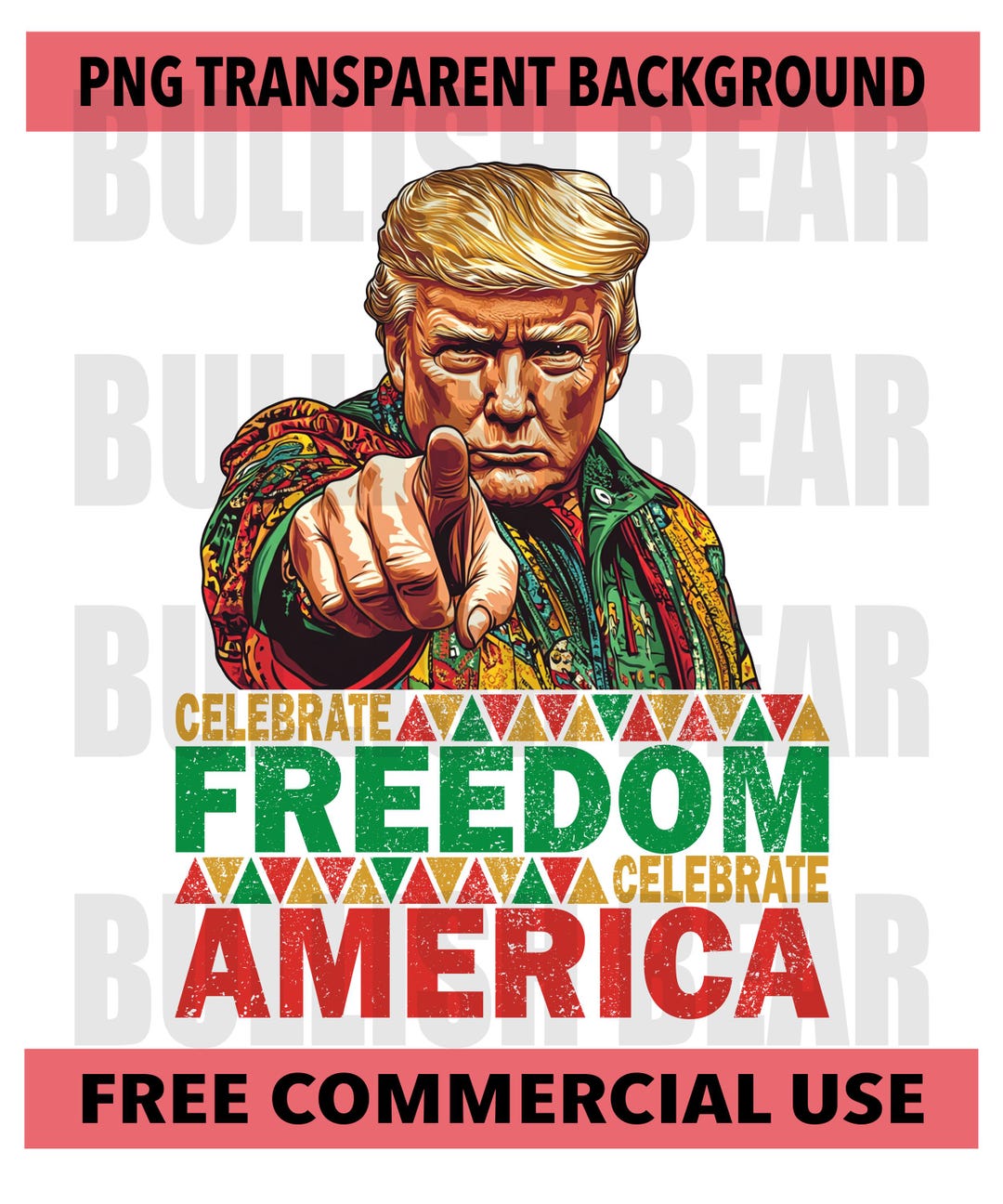 President Trump Juneteenth PNG, Celebrate Freedom Celebrate America ...