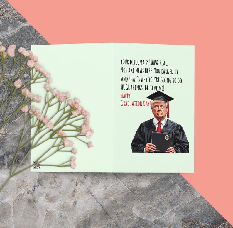 Cool Trump Graduation Greeting Card, Trump Humor Graduation Quotes ...