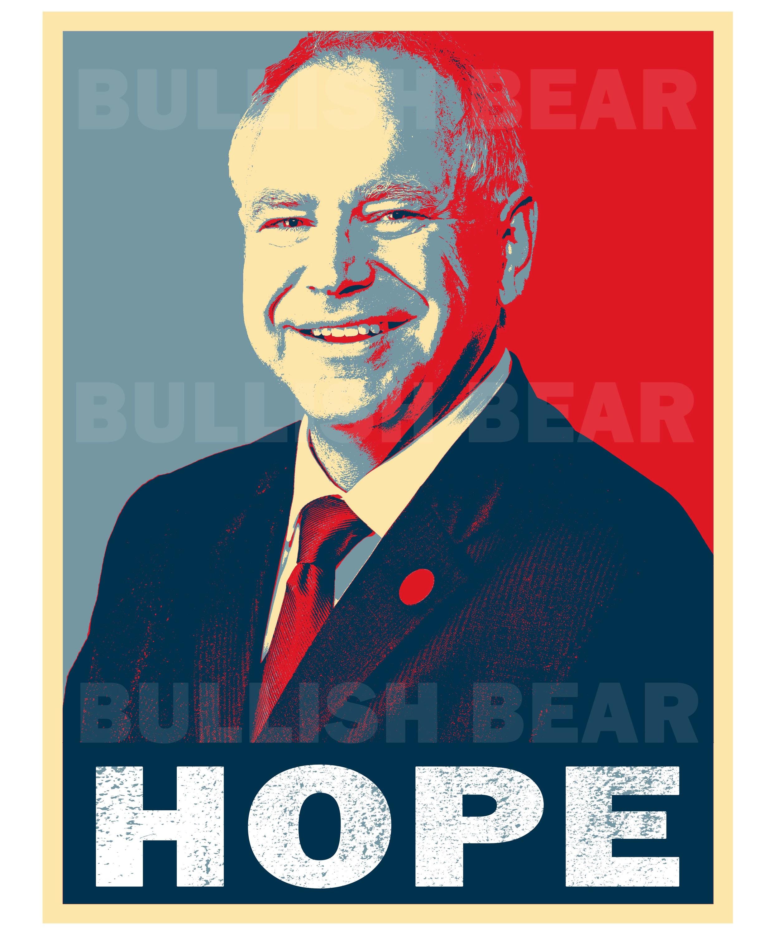 Tim Walz for Vice President Digital Download, PNG Transparent ...