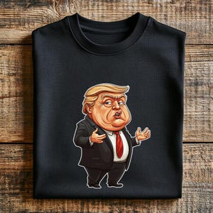 Funny Trump Cartoon PNG Digital Download, Comical Trump Clipart ...