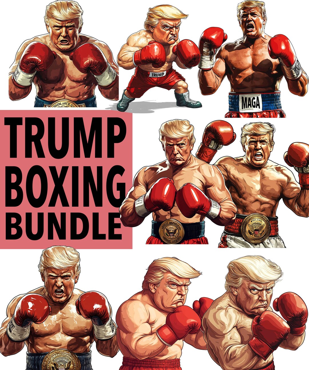 President Trump Boxing PN Bundle, Cool Trump Boxing Digital Download ...