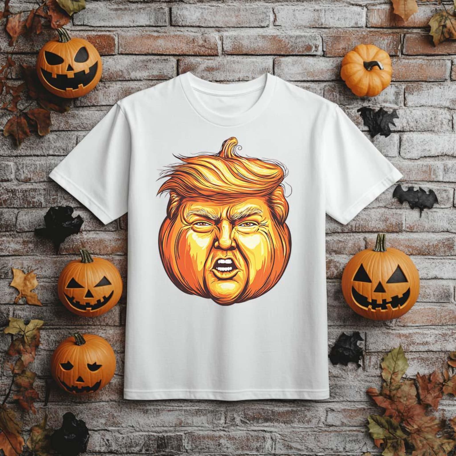 Funny Halloween Trumpkin PNG Political Parody of Donald Trump Digital ...
