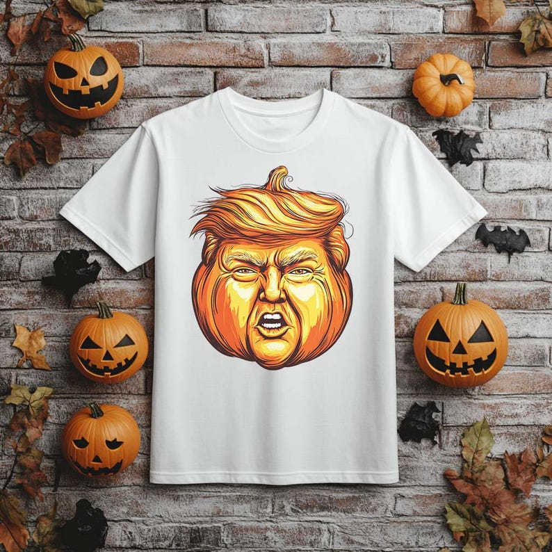 Funny Halloween Trumpkin PNG Political Parody of Donald Trump Digital ...