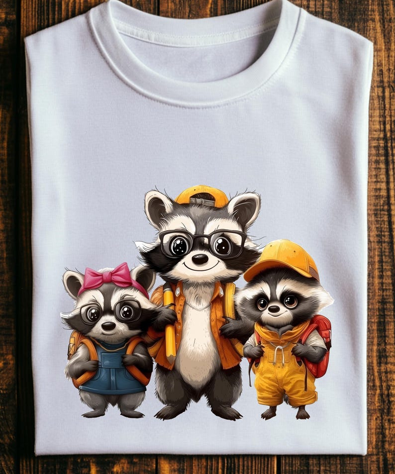 Cute Back to School Raccoon PNG, Raccoon Back to School Clipart ...