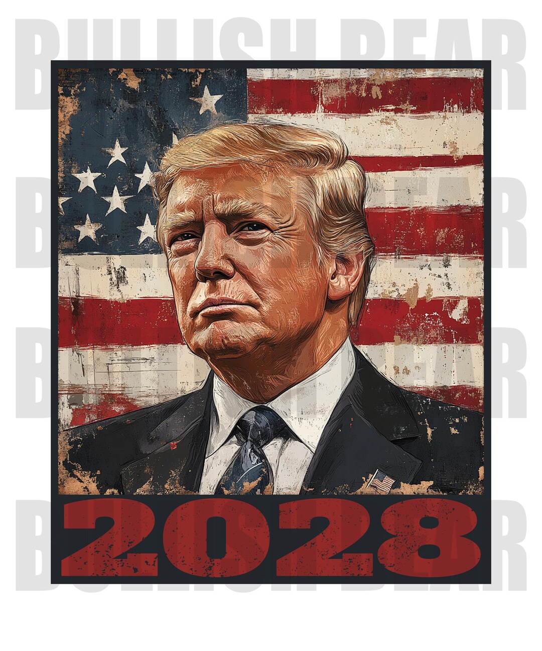 President Trump 2028 PNG Digital Download, Trump Patriotic PNG, Trump ...