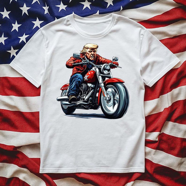 Donald Trump 2024 PNG Transparent Background, Trump Riding Motorcycle ...
