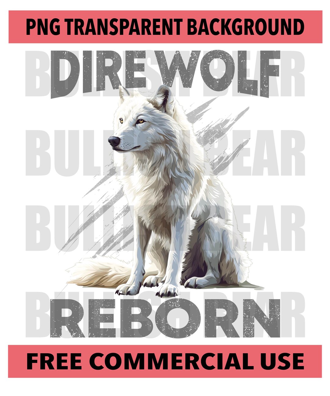 Dire Wolf Reborn PNG, Dire Wolves Romulus and Remus Digital Download ...