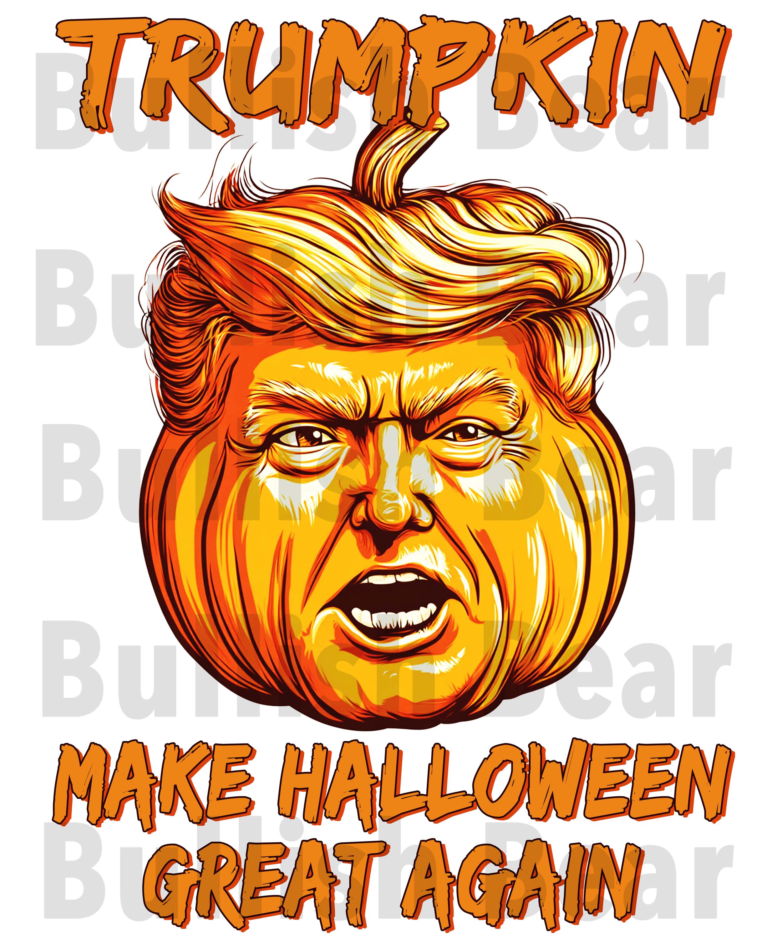 Trumpkin PNG Cute and Funny Halloween Trump Pumpkin PNG Digital ...